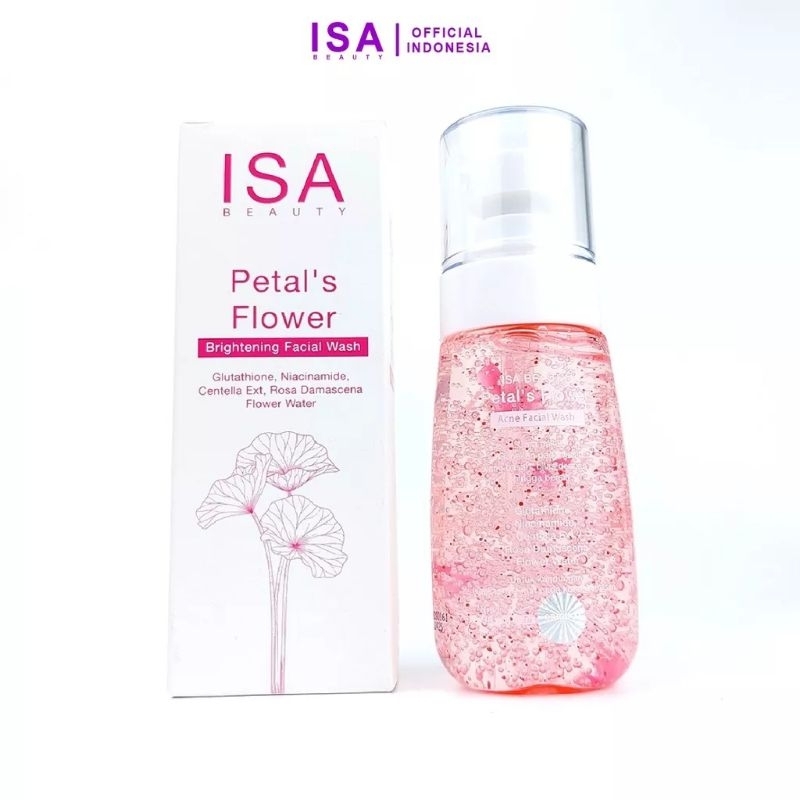Jual ISA Beauty Brightening Facial Wash Petal's Flower Centella ...