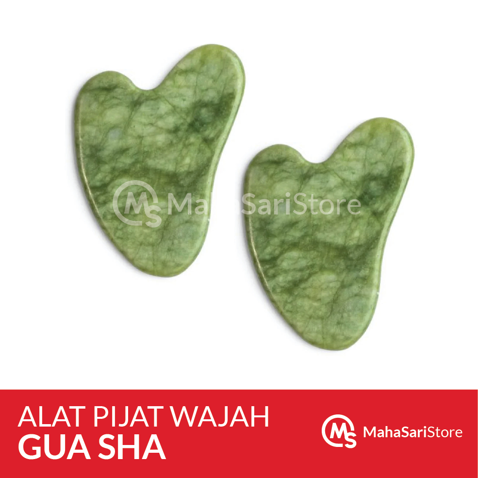 Jual Gua Sha / Guasha Alat Pijat / Terapi Wajah / Muka Batu Giok Alami ...