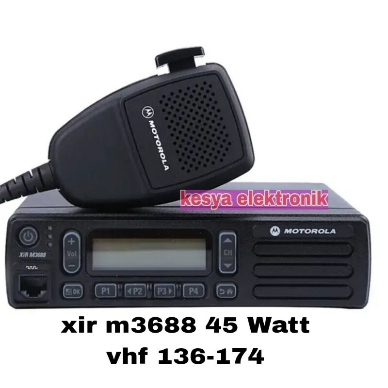 Jual RIG MOTOROLA XIR M3688 45 WATT VHF 136-174 ANALOG DIGITAL RADIO KOMUNIKASI ANTAR ARAH ...