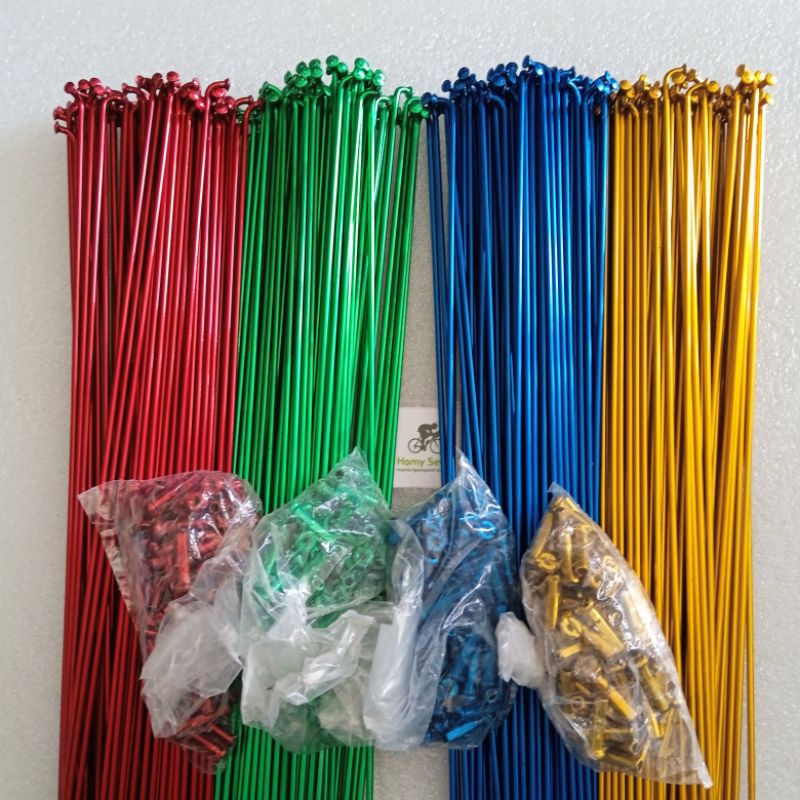 Jual Jari jari 26 warna merah biru hijau gold panjang 262mm steel 72pcs ...