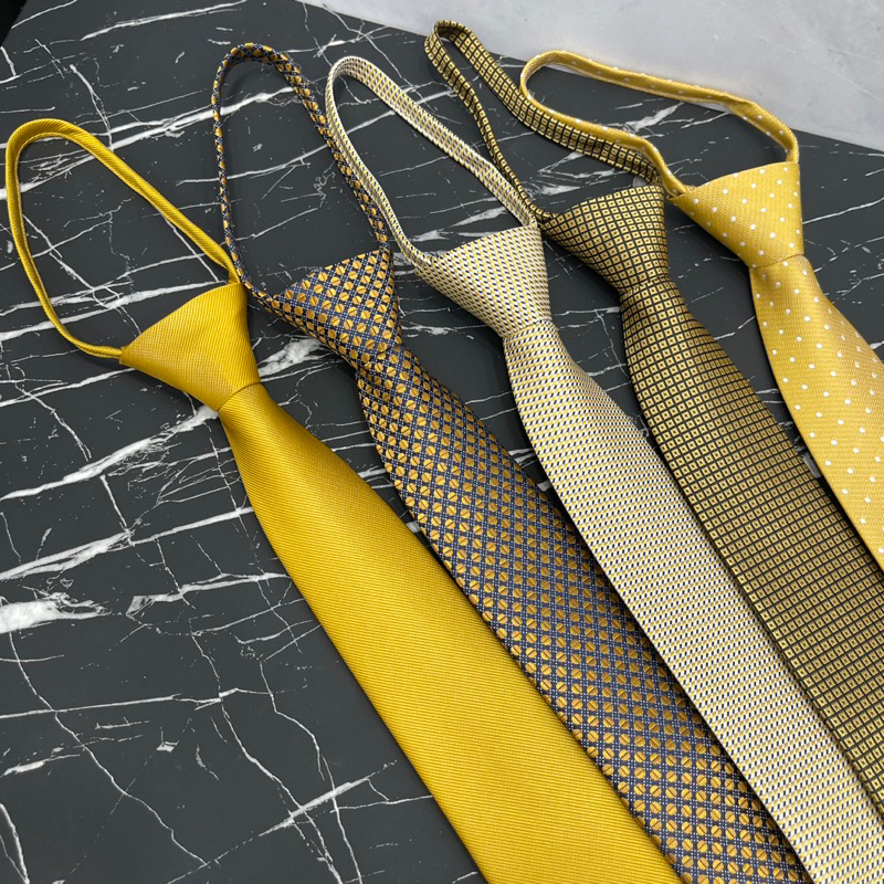 Jual Dasi instant langsung pakai dasi pria gold zipper tie simpel ...