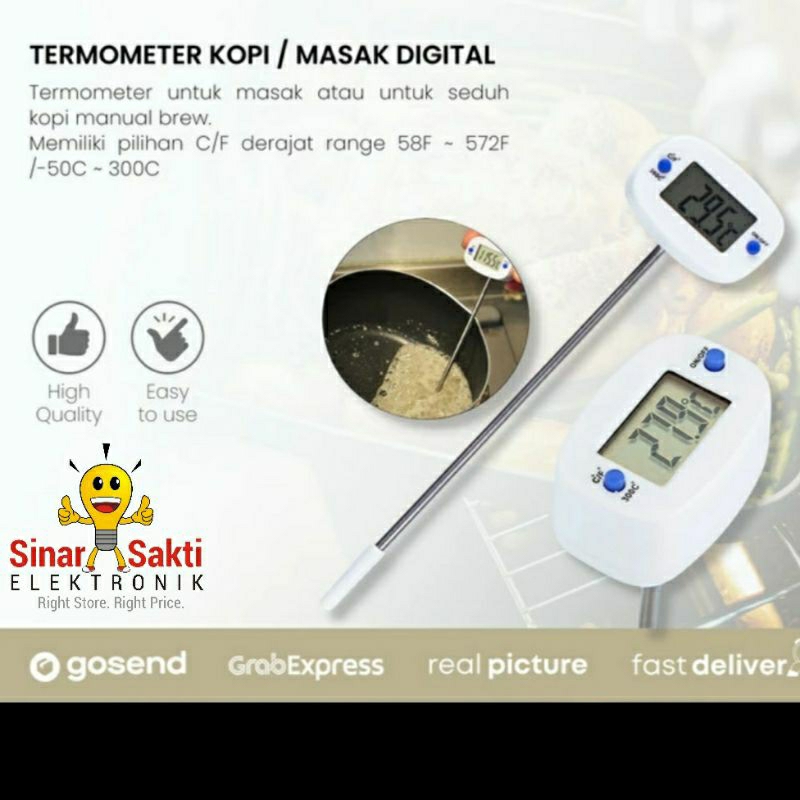Jual Termometer Masak Digital / Kopi Suhu Air Minyak Bbq Dapur Makanan ...