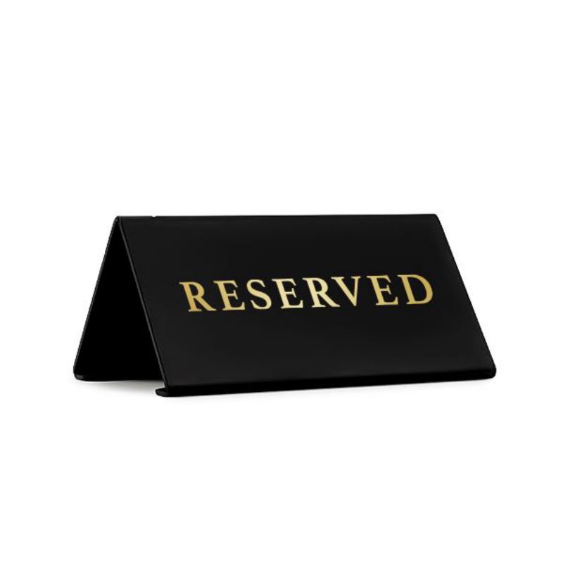 Jual TABLE SIGN STAINLESS RESERVED / PAPAN NAMA MEJA STAINLESS | Shopee ...