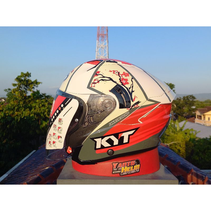 Jual HELM HALF FACE KYT NFJ XAVI SAKURA ORIGINAL | Shopee Indonesia
