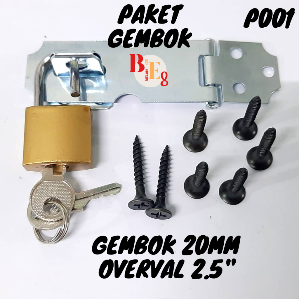 Jual PAKET SIAP PAKAI 1 SET OVERPAL + GEMBOK ( SUDAH TERMASUK SKRUP ...