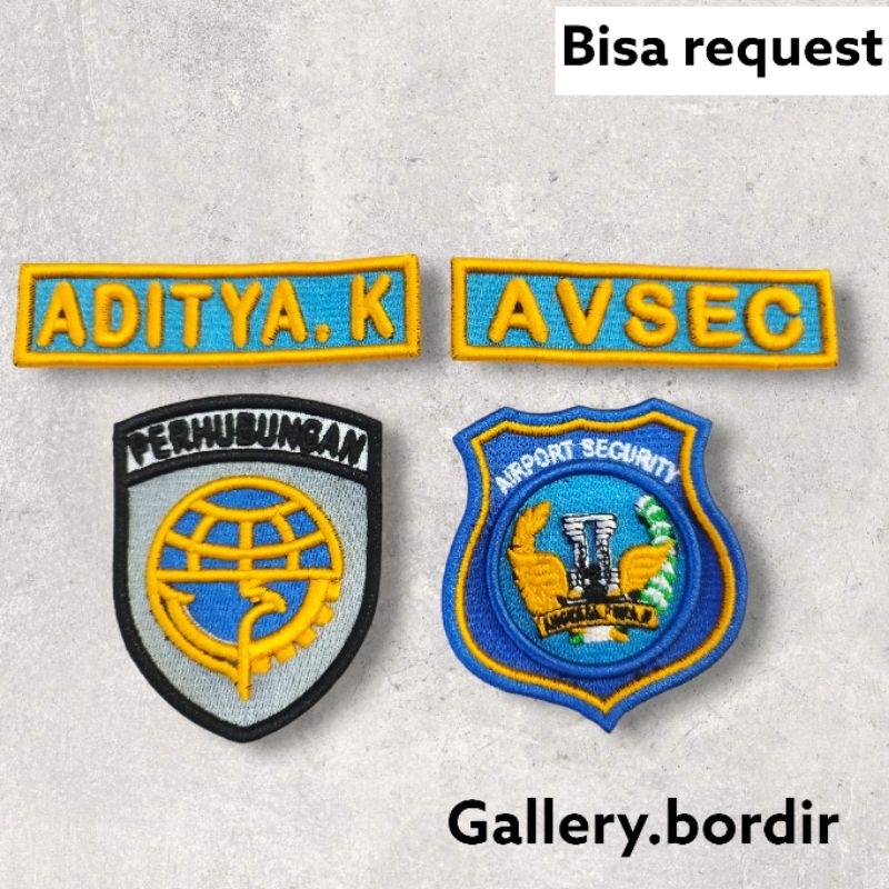 Jual bordir logo Avsec airport security timbul 3d request | Shopee ...