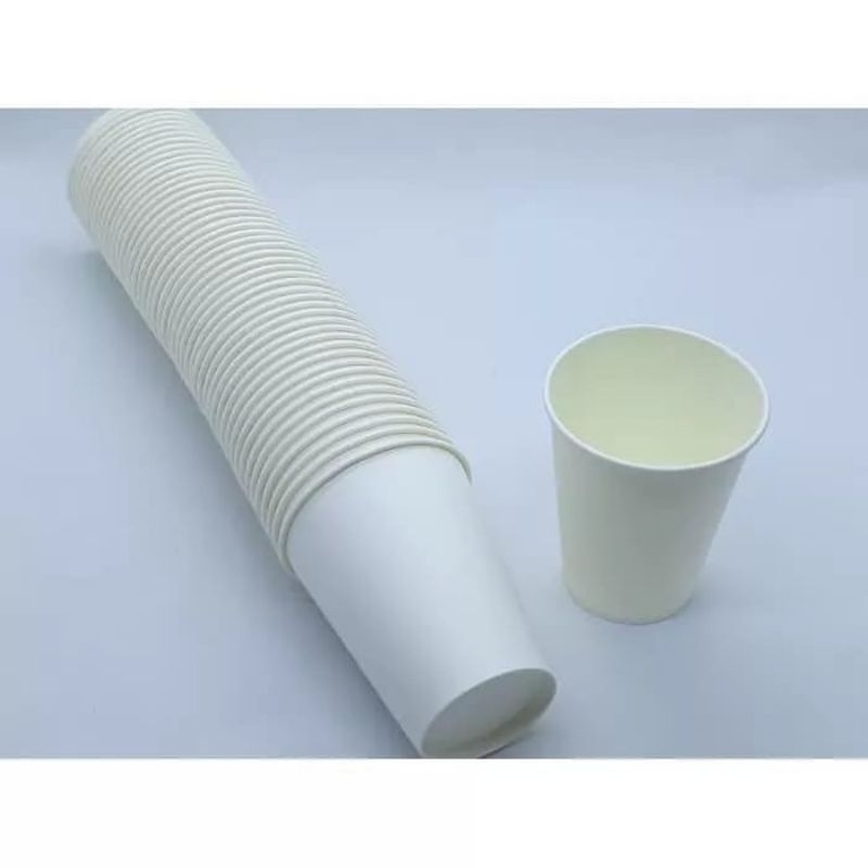 Jual Hot Paper Cup 8 Oz POLOS PUTIH Isi 50 Pcs | Shopee Indonesia