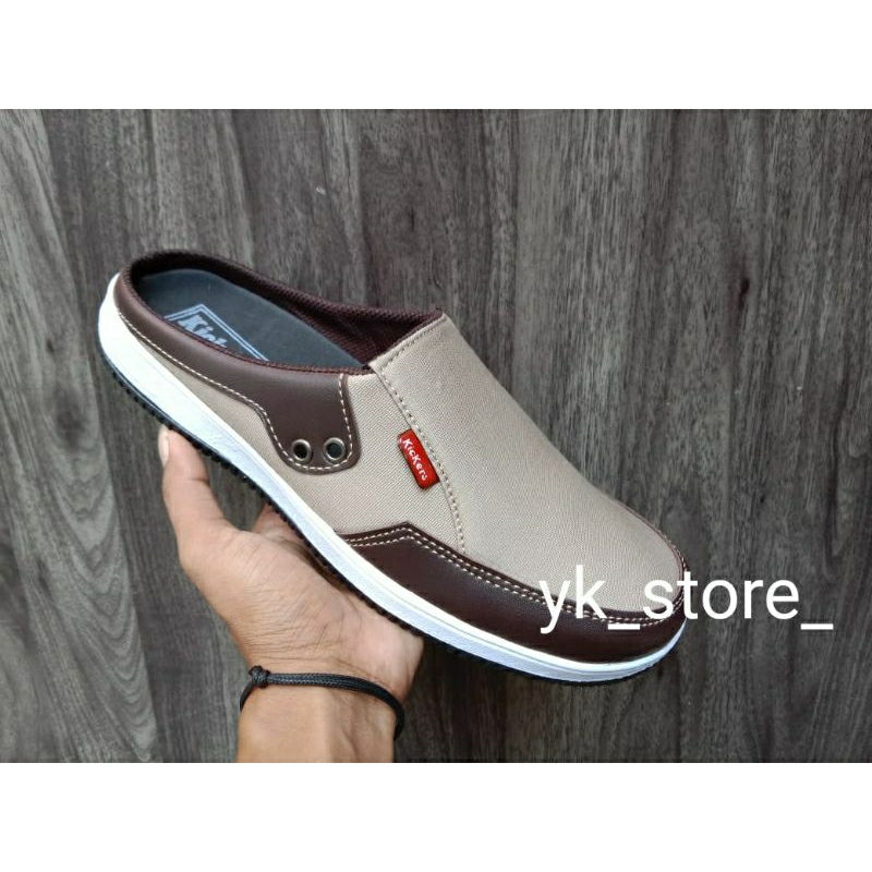 Jual Sandal Selop pria casual suede | Shopee Indonesia