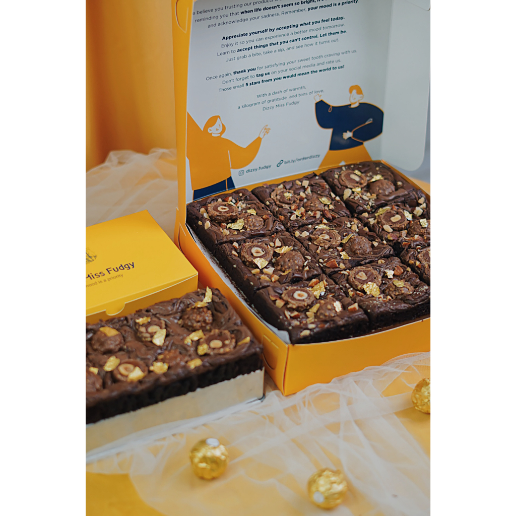 Jual THE RICH BRO (FUDGY BROWNIES WITH FERRERO ROCHER, NUTELLA, ALMOND ...