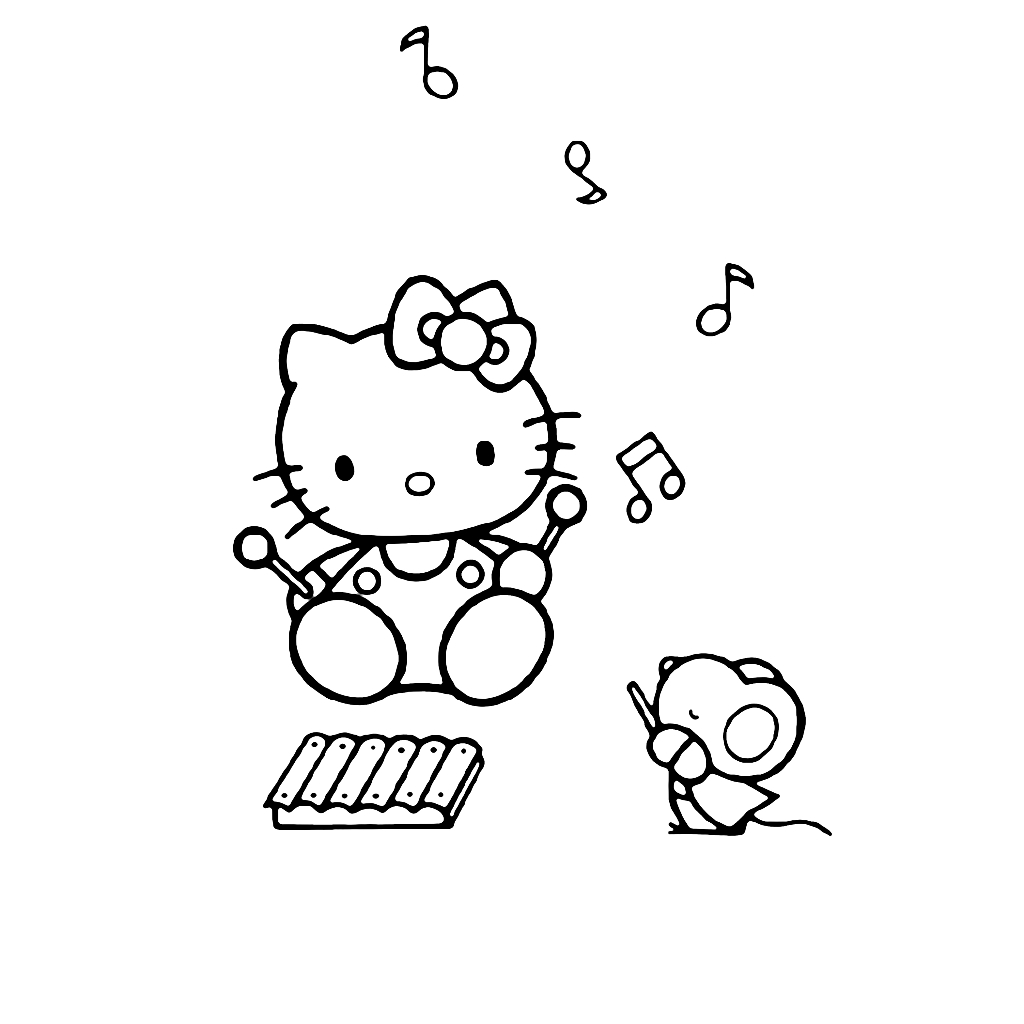 Jual Gambar Sketsa Mewarnai / Hello Kitty / Part 2 / Gambar Sketsa ...