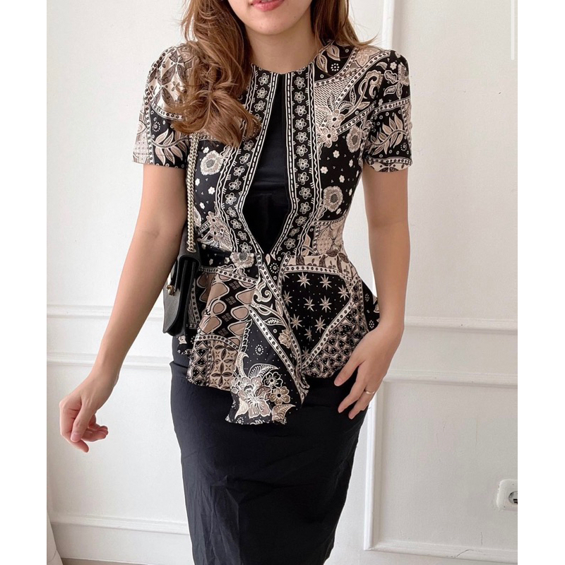 Jual DRESS TWO TONE BATIQUE SIMPLE POLOS PREMIUM ALA KOREA EC 9375 ...