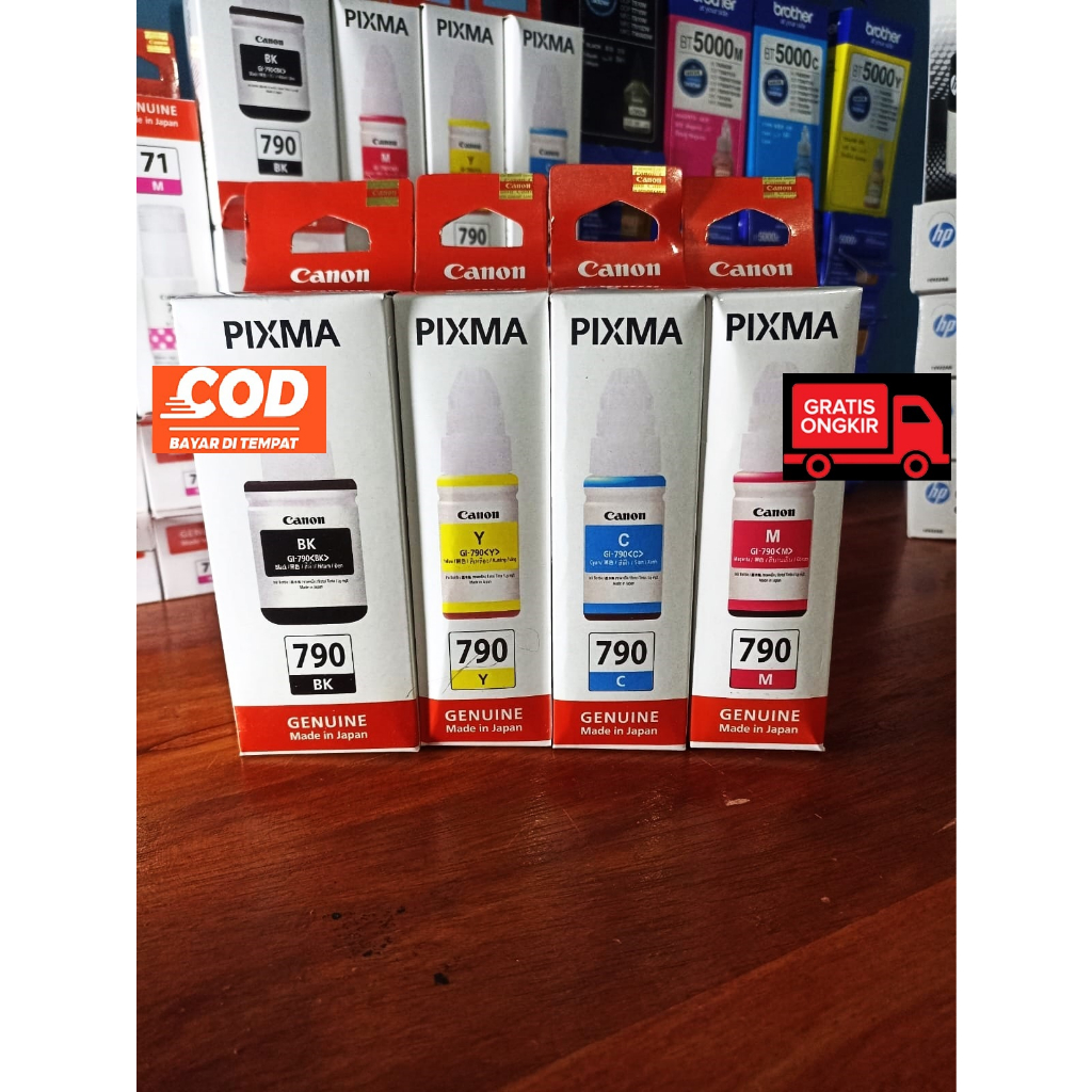 Jual Tinta 1 SET Canon GI-790 PREMIUM ORI (1SET) (GI 790) G1010 G2010 ...