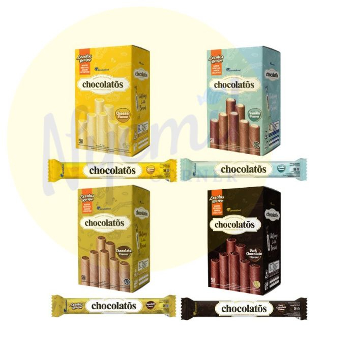 Jual CHOCOLATOS Wafer Roll Besar Box (24pcs) | Shopee Indonesia