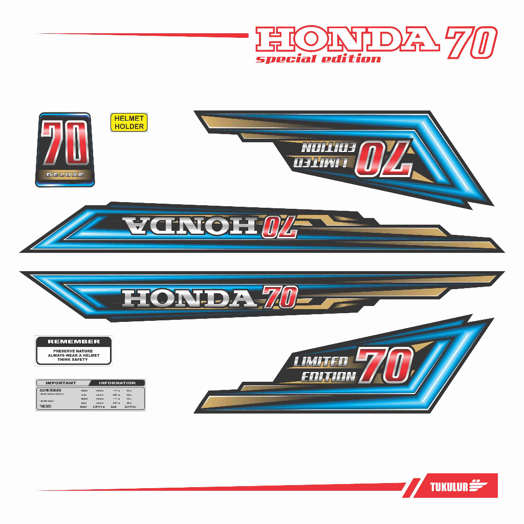 Jual STIKER HONDA C70 STRIPING DECAL C70 RACING LIMITED EDITION 4 ...