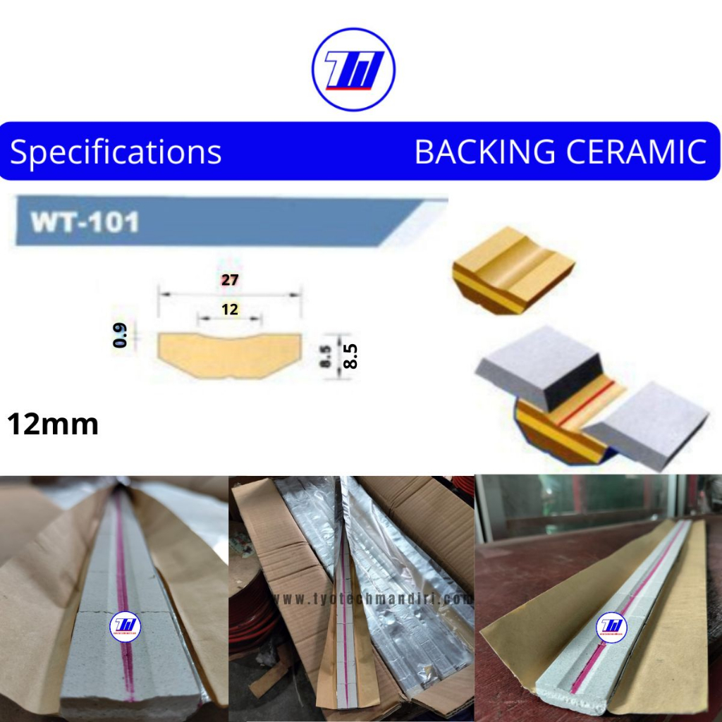 Jual Backing Ceramic welding GAP 12mm WT-101 | Shopee Indonesia