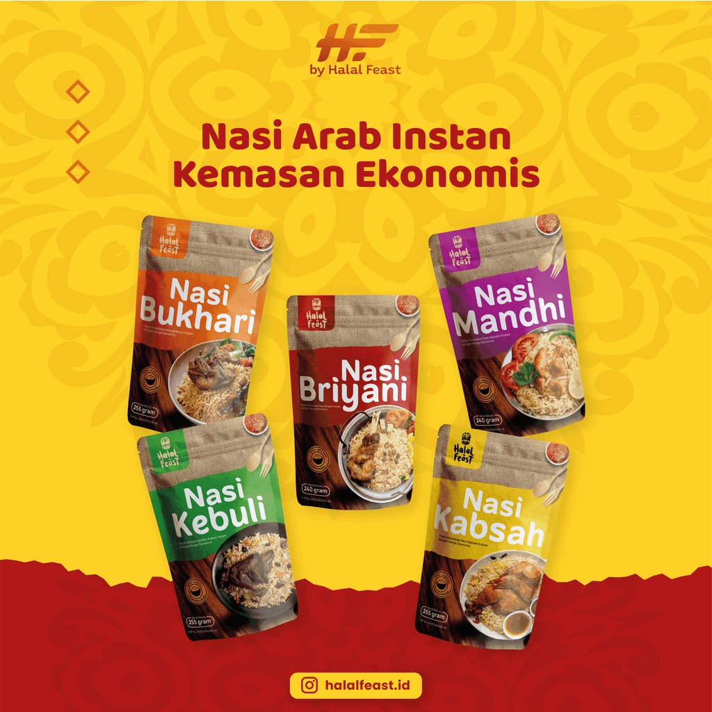 Jual Beras Basmati 200gr + bumbu instan, Halal Feast | Nasi Briyani ...