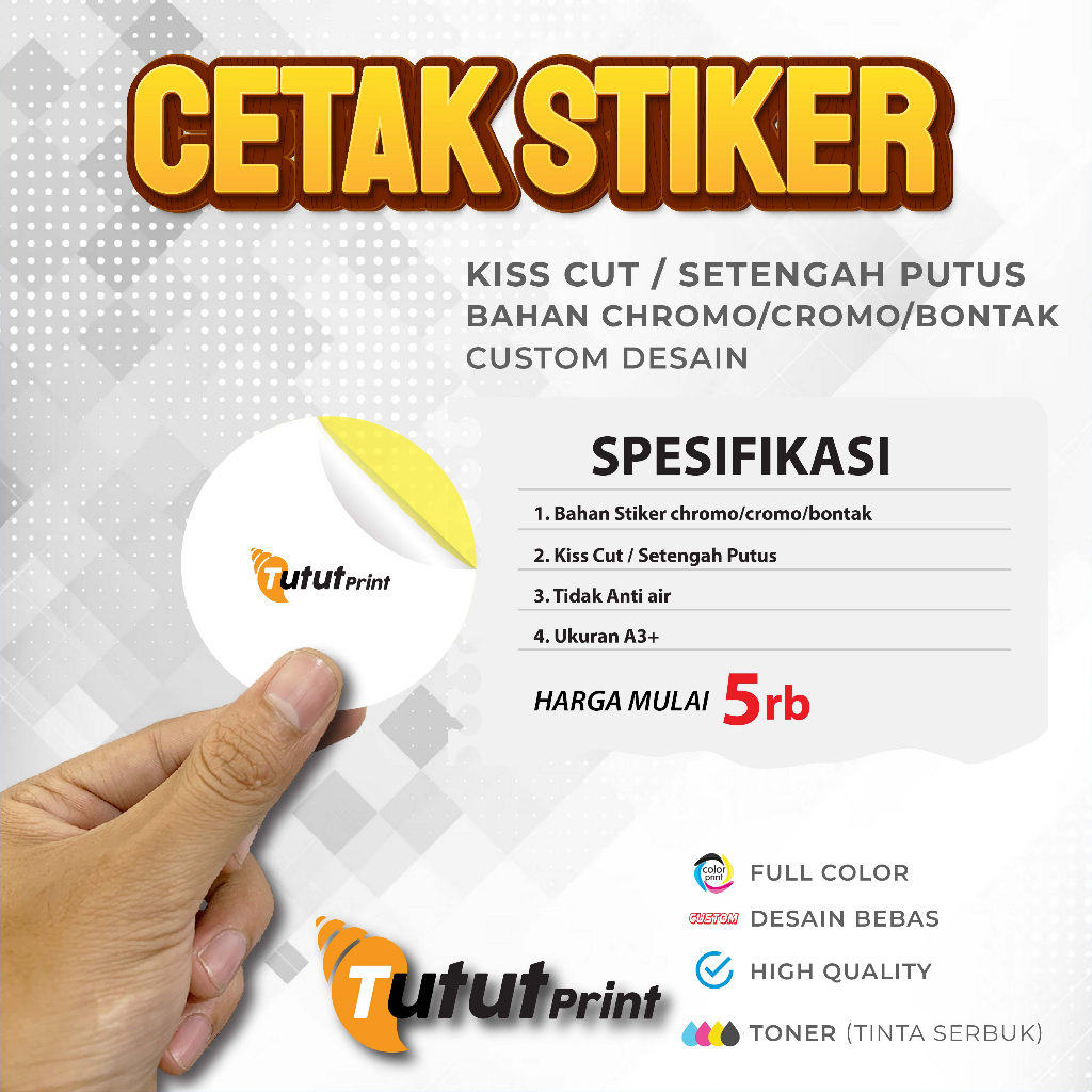 Jual Cetak Stiker CROMO / Label Kemasan + Cutting / Cetak Stiker Label ...
