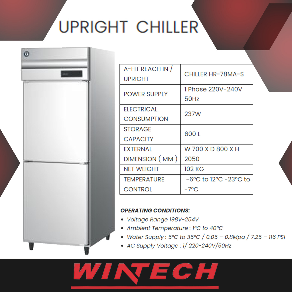 Jual Hoshizaki HR-78MA-S Stainless Upright Chiller 2 Dua Pintu Two ...