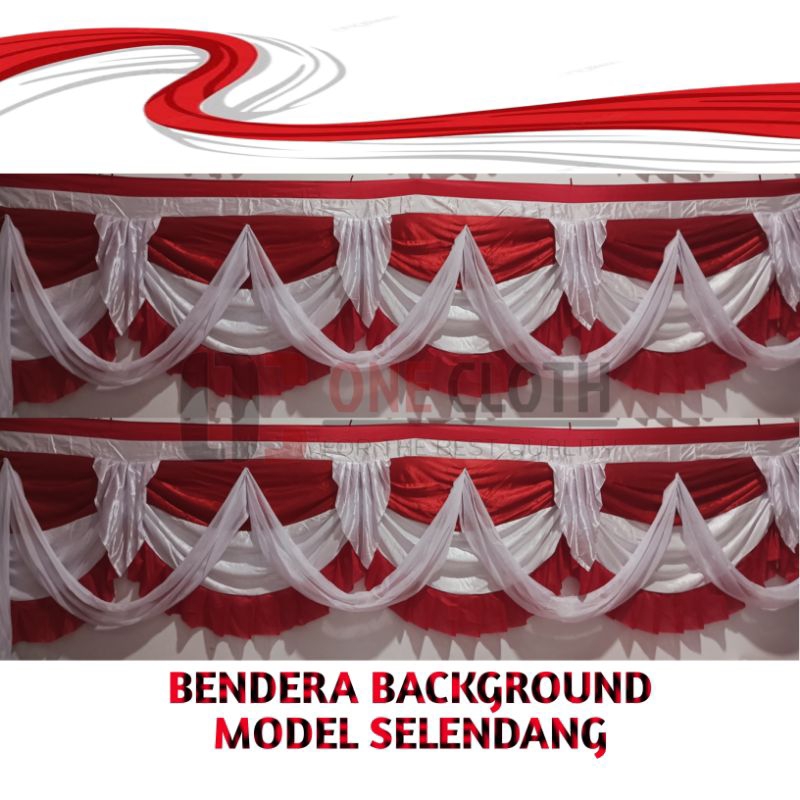 Jual Bendera Background Panjang Merah Putih Model Selendang 10 ...