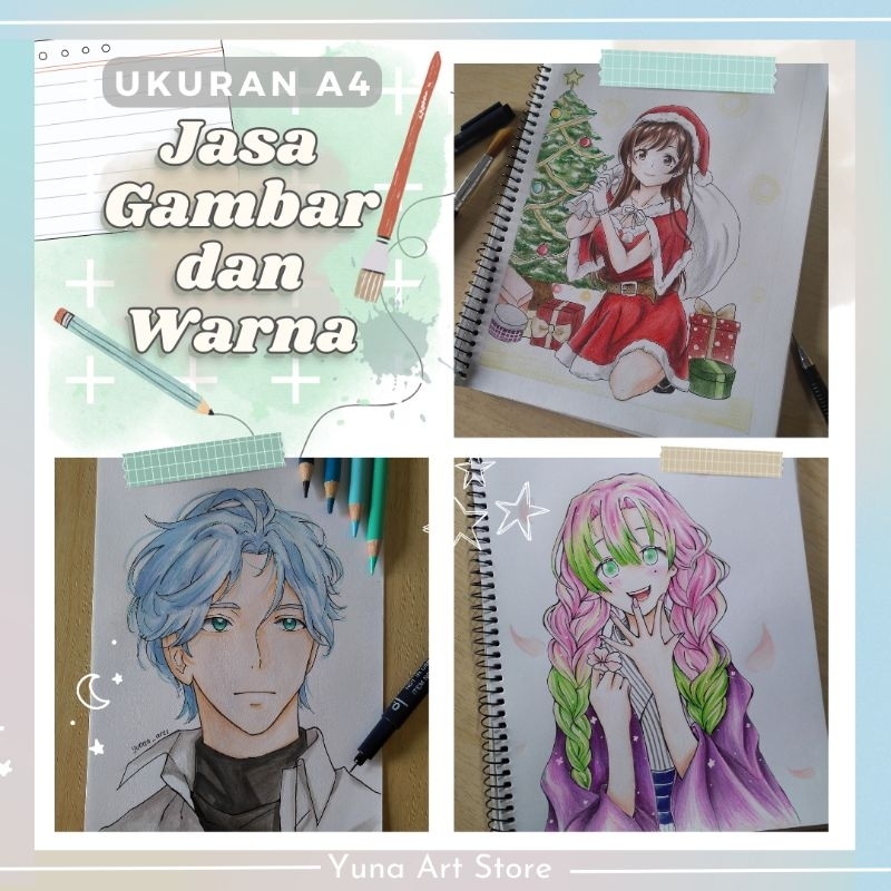 Jual Art Commissions Ukuran A4 (Colored) | Shopee Indonesia