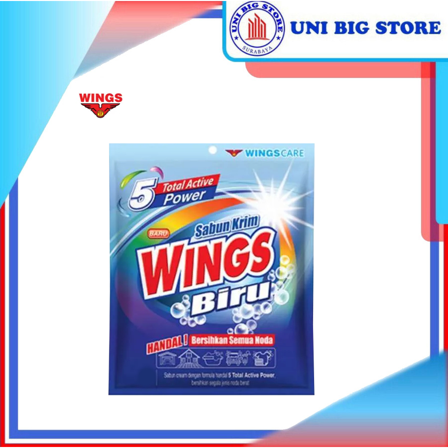 Jual Sabun Cream WINGS Biru Krim Colek EKonomi 145 gr | Shopee Indonesia