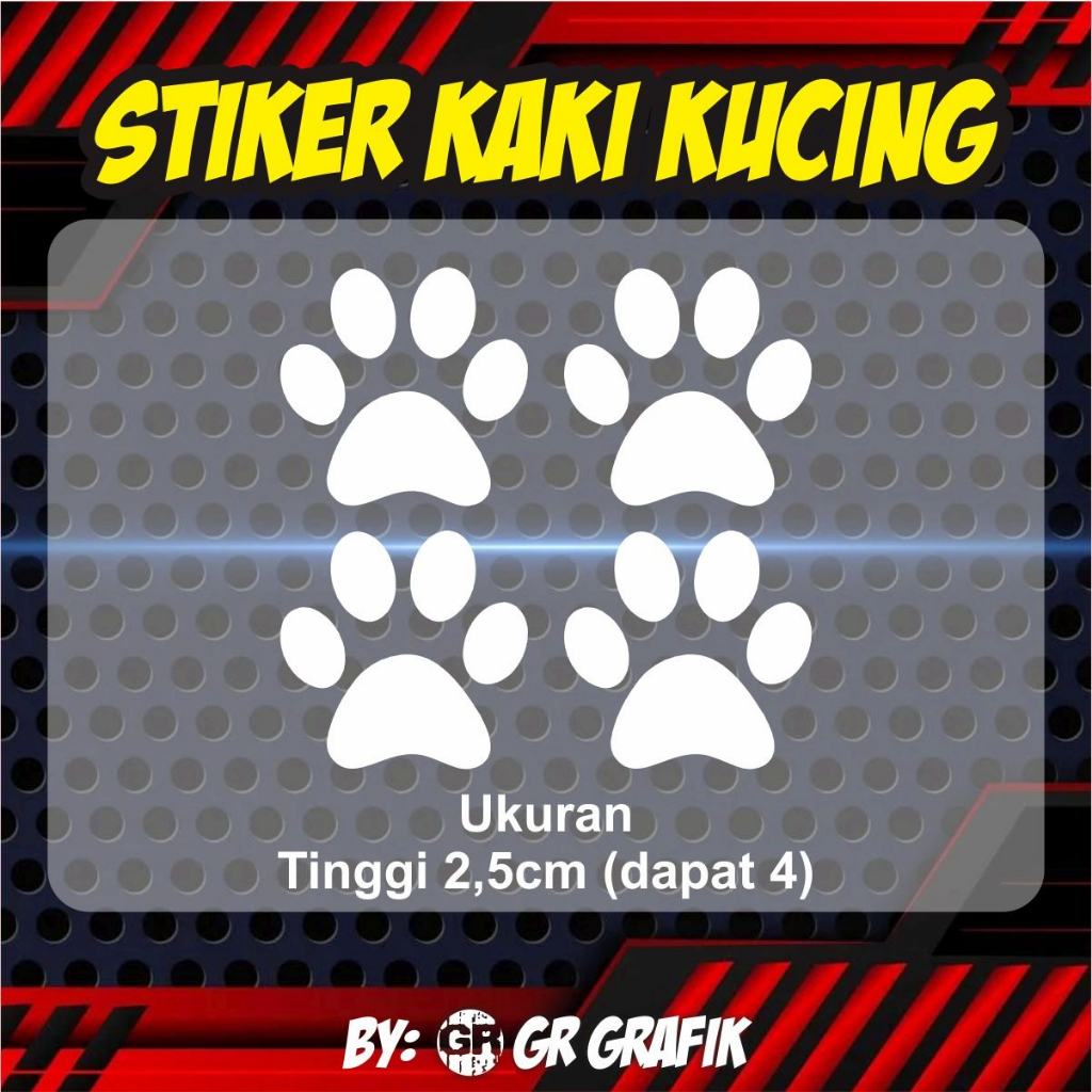 Jual STIKER CUTTING PAW KUCING/KAKI KUCING MURAH TANPA MINIMAL ...