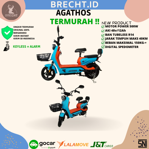 Jual Sepeda Listrik Electric Bike AGATHOS AE 330 New Series | Shopee Indonesia