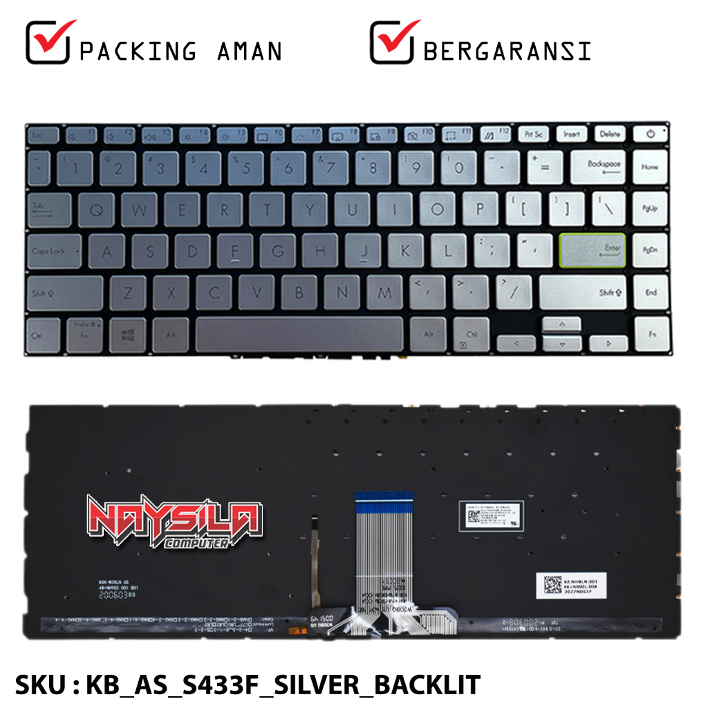 Jual Keyboard ASUS ZENBOOK UX434 UX434F UX434FA UX434FN Redolbook 14 S X421 S4600 V4050F E410M ...