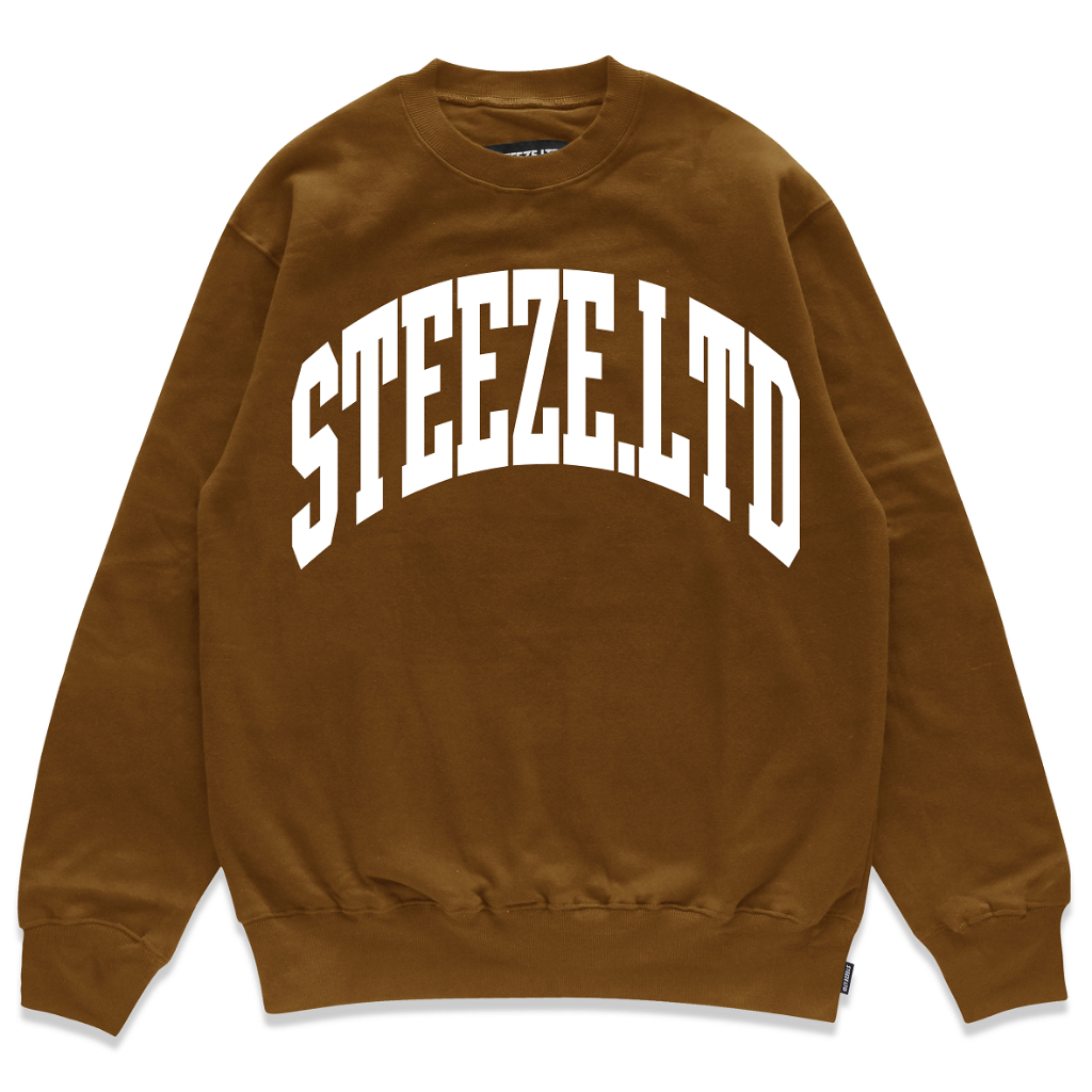 Jual STEEZE.LTD - SIGNATURE CREWNECK TAN | Shopee Indonesia