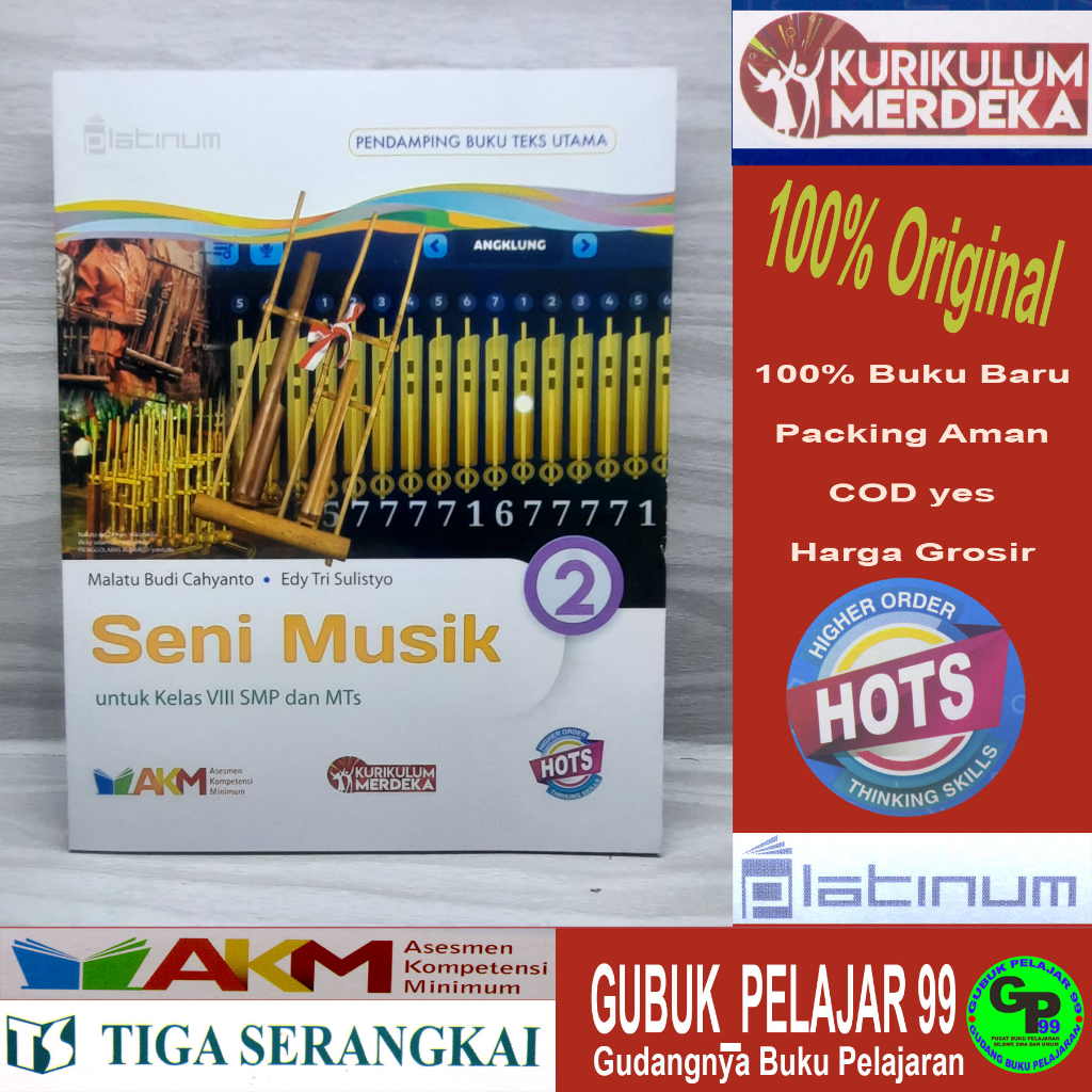 Jual Buku Paket Siswa SENI MUSIK 2 Kelas 8/VIII SMP/MTs Kurikulum Merdeka Platinum PT Tiga ...