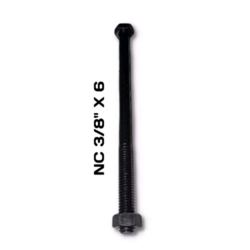 Jual BAUT MUR BESI HITAM kunci 14, (panjang 10cm --- 15cm --- 20cm) NC 3/8X6 | Shopee Indonesia