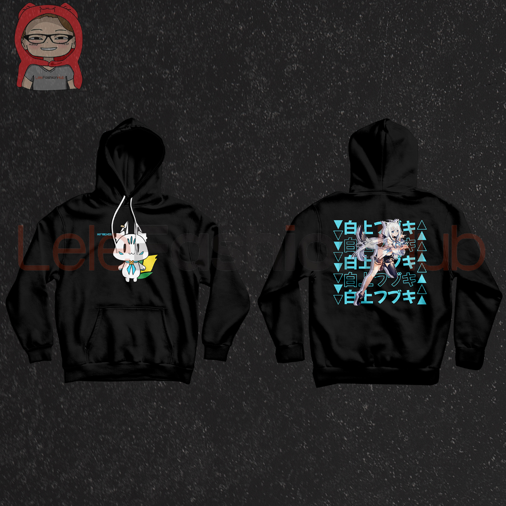 Jual [Hololive] Hoodie Anime Hololive Shirakami Fubuki - Hitam | Shopee ...