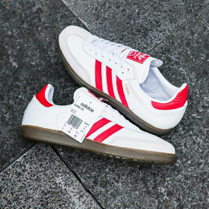 Jual Adidas Samba White And Red Original Made In Indonesia | Shopee ...
