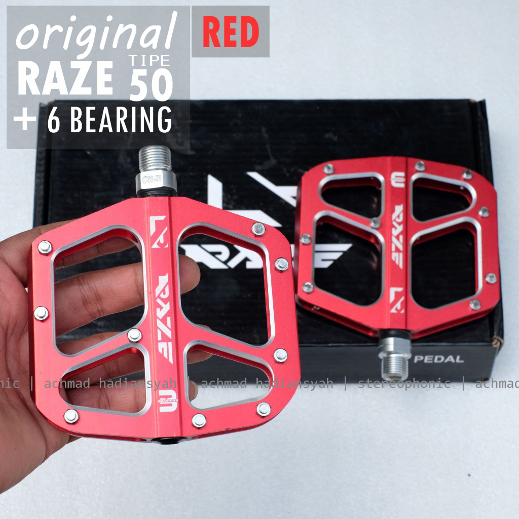 Jual SUPER LEBAR! pedal RAZE 50 RED Anodized pedal RAZE 50 pedal Alloy ...