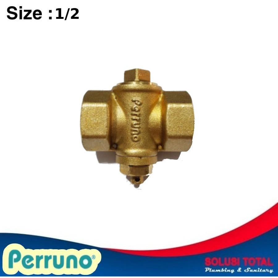 Jual Plug Kran 1/2 " PERRUNO Kuningan Brass Pluk Keran Mini by onda ...
