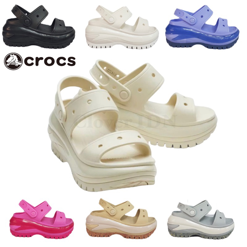 Jual Sandal Wanita Crocs Classic Mega Crush Slide | Shopee Indonesia