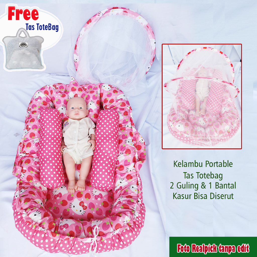 Jual [FREE TAS TOTEBAG] KASUR BAYI BABY NEST PREMIUM DENGAN KELAMBU ...