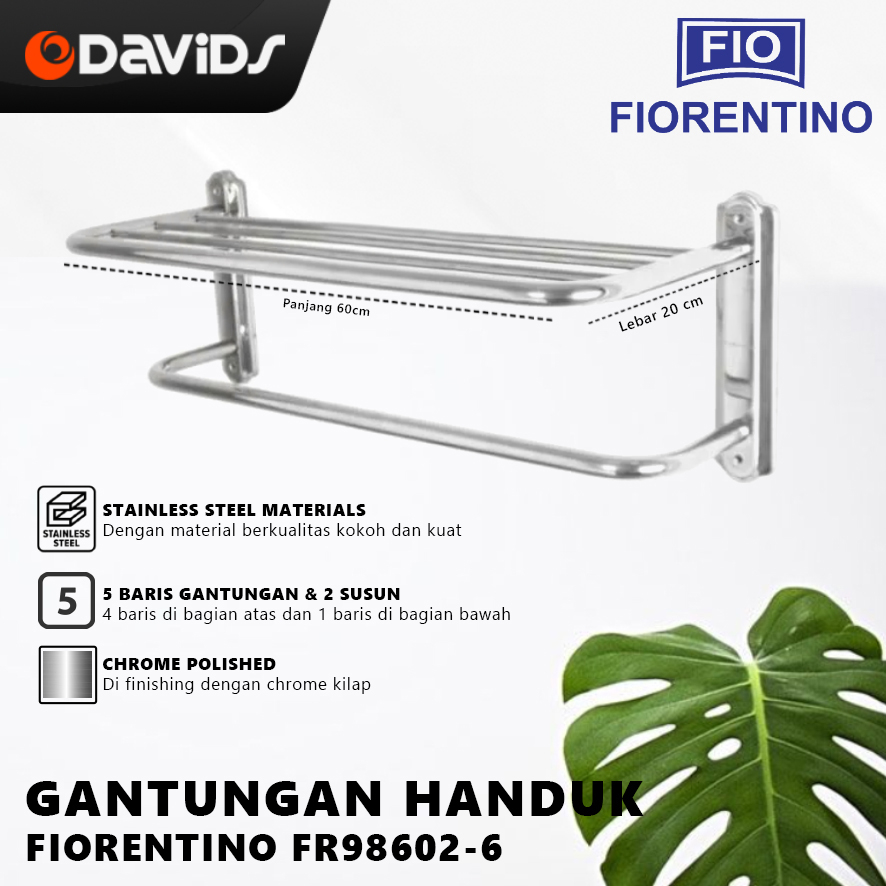 Jual Tempat Handuk Kamar Mandi Gantungan Baju Stainless Fiorentino ...