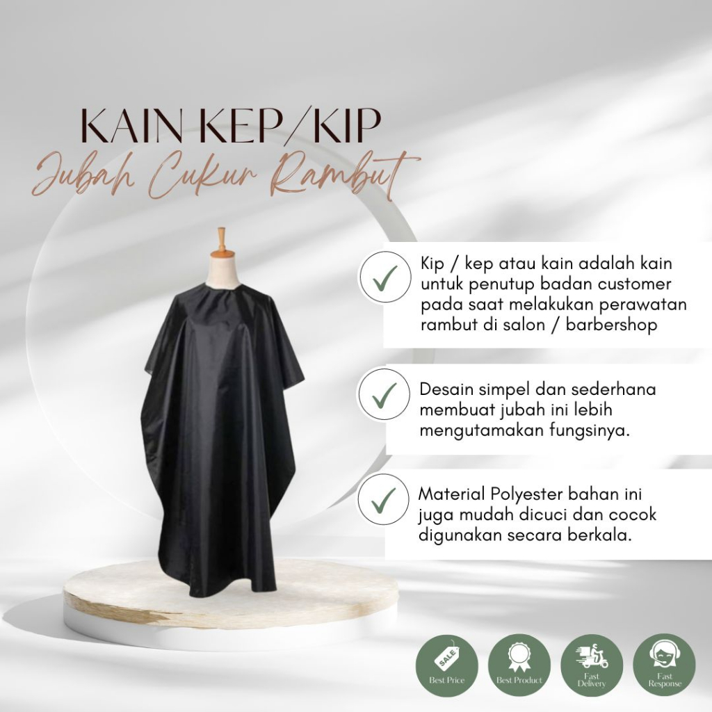 Jual Kain Kep Kip Potong Rambut Apron Cukur Rambut Salon / Barbershop ...