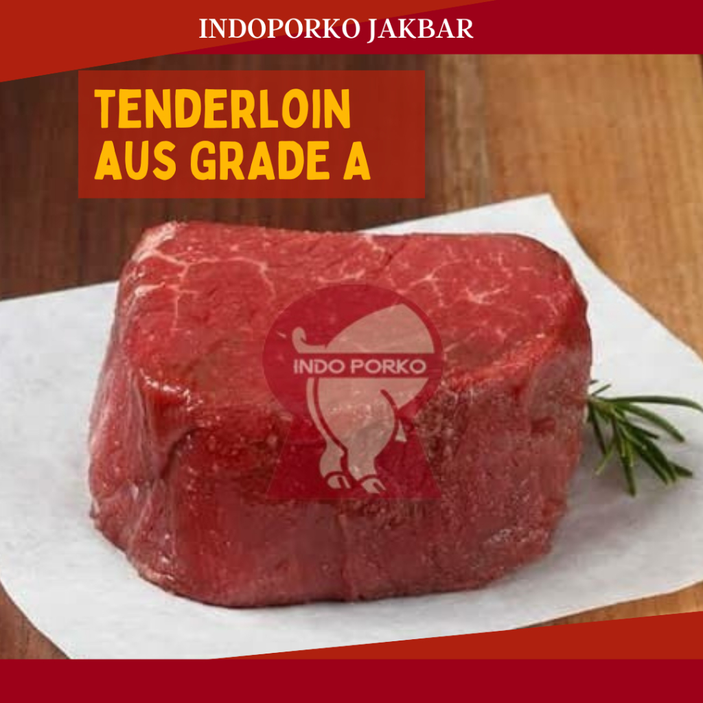 Jual AUS Tenderloin Beef Steak Daging Sapi Import Grade A Murah 100GR ...