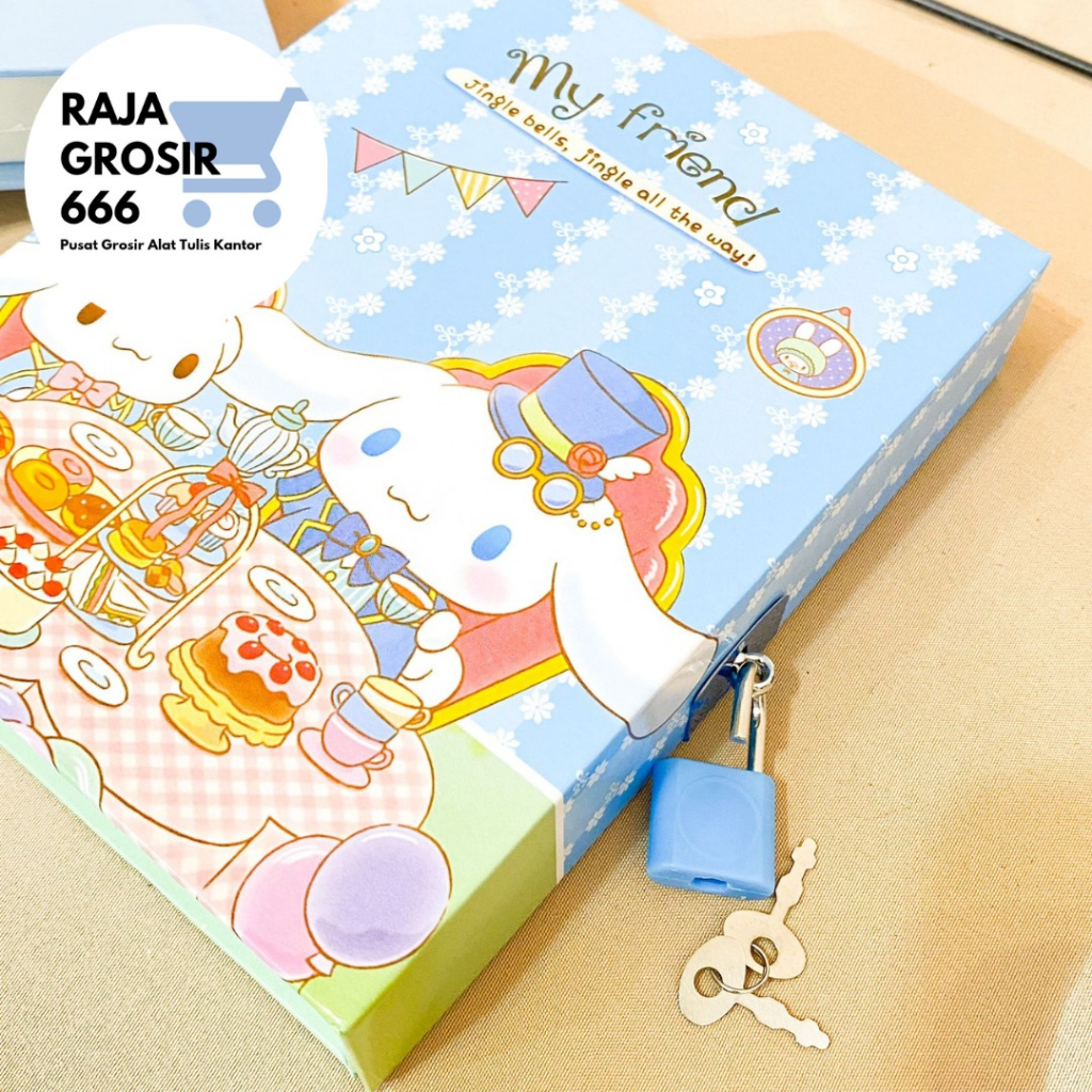 Jual BUKU GEMBOK A6 SANRIO DIARY PADLOCK BUKU LUCU SOUVERNIR TERMURAH ...