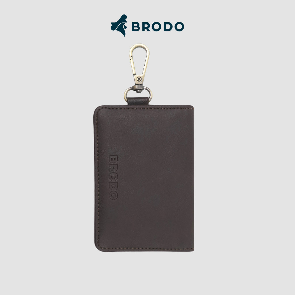 Jual BRODO - Folde Synthetic Leather Key Wallet Brown | Shopee Indonesia