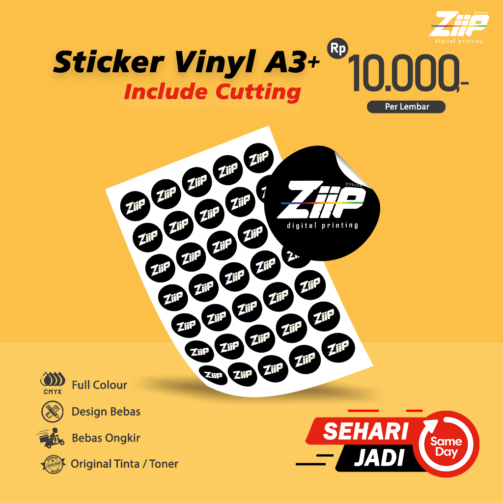 Jual Cetak Stiker Vinyl A3+ Include Cutting | Shopee Indonesia