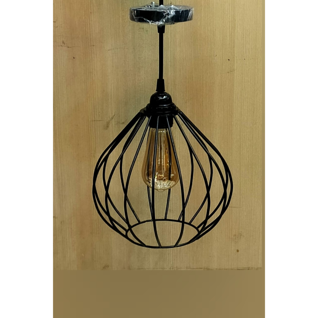 Jual Kap Lampu Gantung Besi Minimalis Vintage Retro Cafe Fitting E27 ...