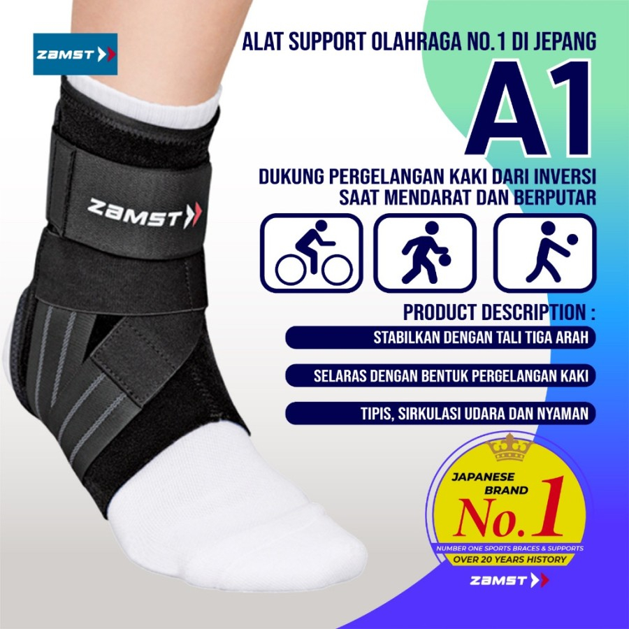 Jual Ankle Brace Support A1 Zamst Original Japan | Shopee Indonesia