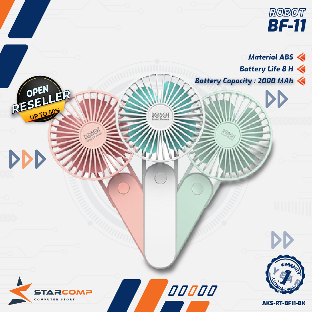 Jual Kipas Angin Mini Robot RT BF11 Portable USB FAN | Shopee Indonesia