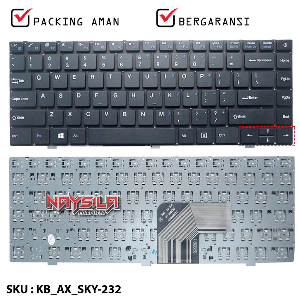 Jual Keyboard AXIOO Zyrex Sky 232 / Zyrex Sky 232 Extreme (Tidak Cocok ...
