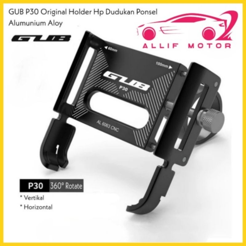 Jual GUB P30 Original Phone Holder Hp Sepeda Motor Alumunium Alloy holder | Shopee Indonesia