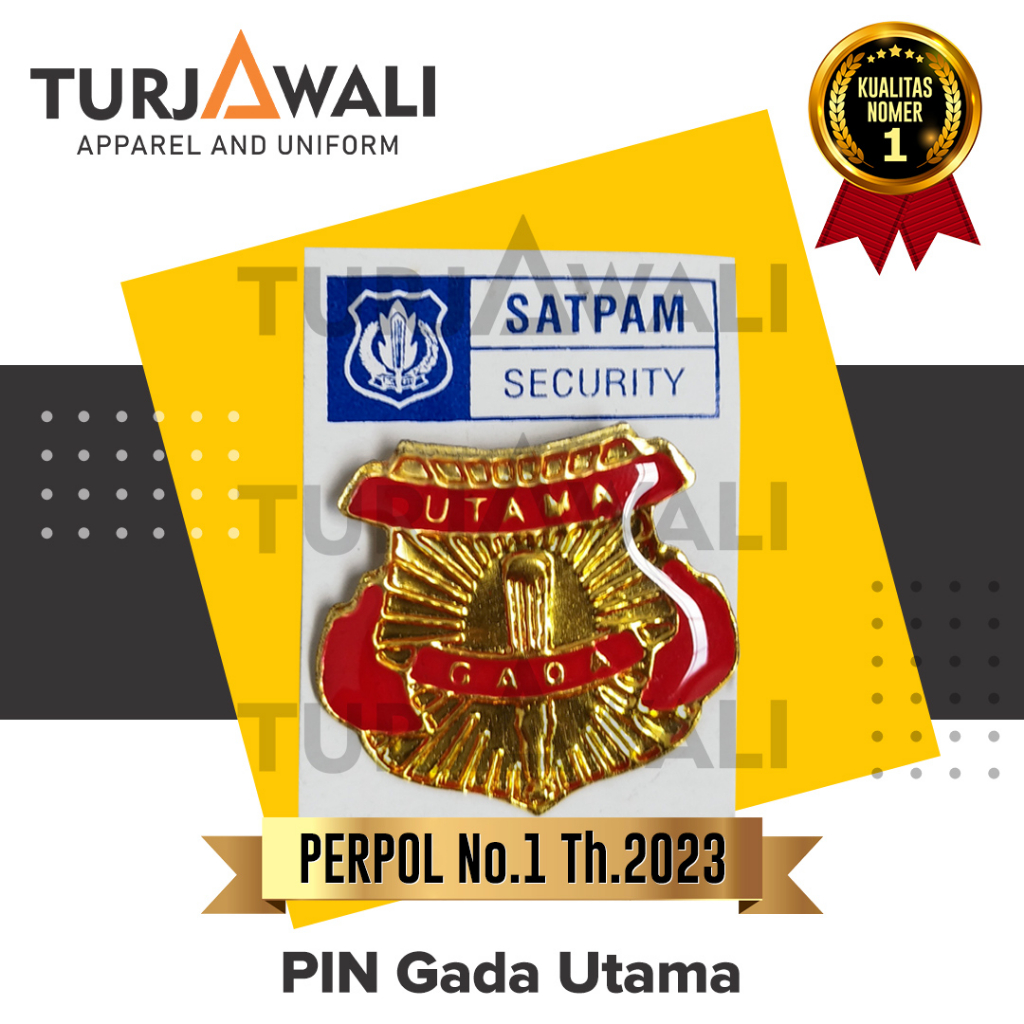 Jual Pin Gada Utama Satpam / Pin Gada Utama Security / Pin Gada Utama ...