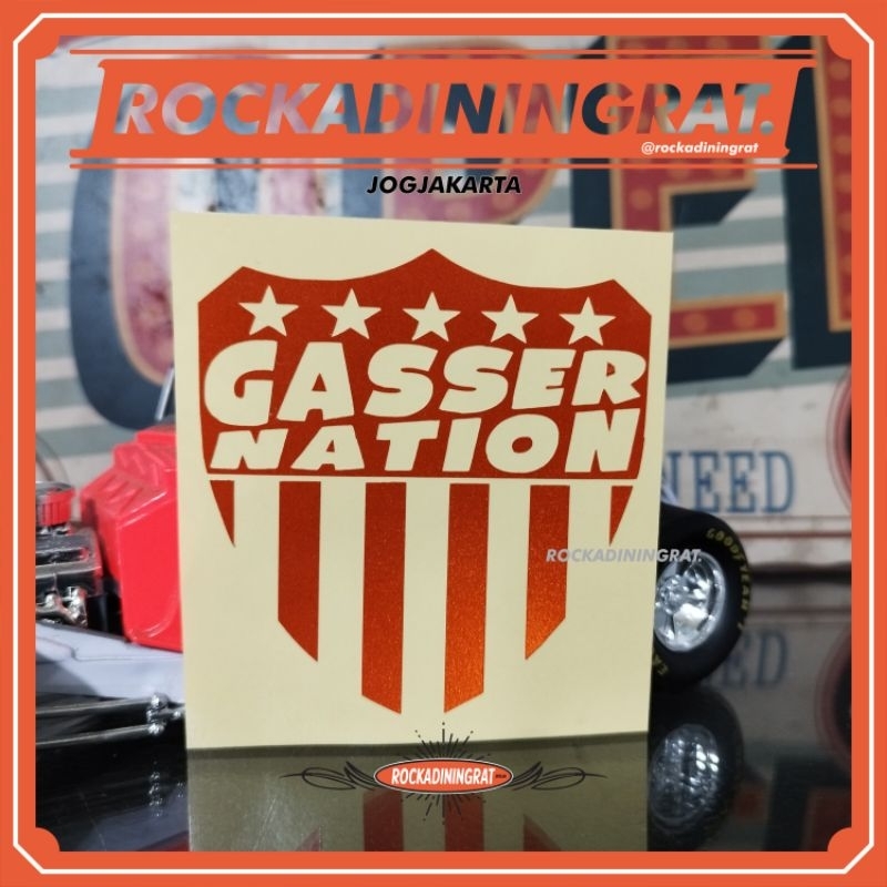Jual Stiker Hot Rod Gasser Nation Reflektif Cutting Sticker Gasser ...